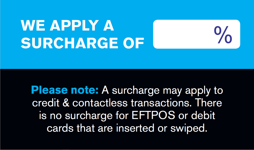 Surcharge Signage Surcharge Signage